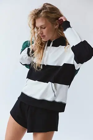 Free People Rugby Stripe Sweatshirt