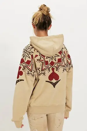 DENIM AND BONE Playing Card Heavyweight Cotton Hoodie