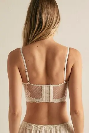 Free People Midweek Dance Longline Balconette Bra - Ivory Cloud