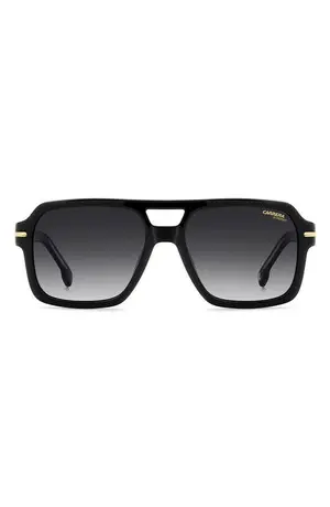 Carrera Eyewear 56mm Square Sunglasses - Black/dark Grey