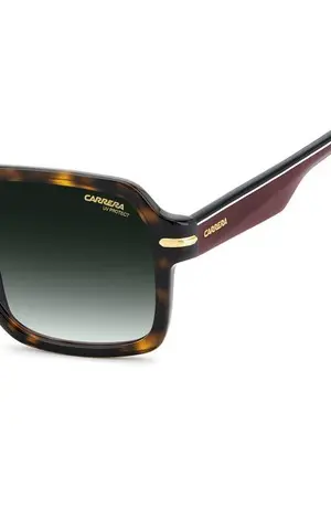 Carrera Eyewear 56mm Square Sunglasses - Havana/green Shaded