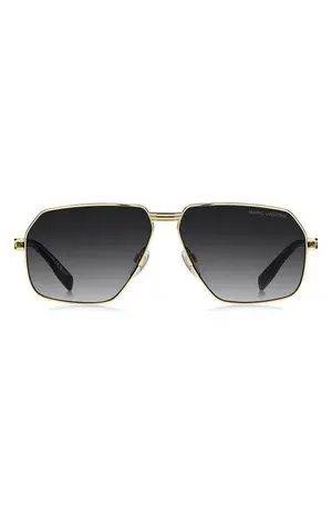 Marc Jacobs 61mm Navigator Sunglasses - Gold Black/dark Grey Sf