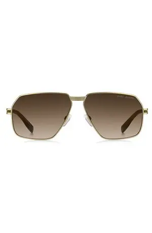 Marc Jacobs 61mm Navigator Sunglasses - Matte Gold Havana/brown Sf