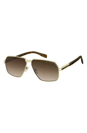 Marc Jacobs 61mm Navigator Sunglasses - Matte Gold Havana/brown Sf