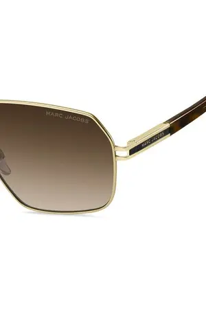Marc Jacobs 61mm Navigator Sunglasses - Matte Gold Havana/brown Sf