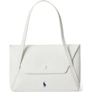 Polo Ralph Lauren Polo Play Pebble Leather Envelope Shoulder Bag - Paper