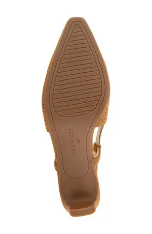 KENNETH COLE Marbella Perf Slingback Pump - Brown Suede