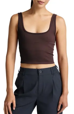 Beyond Yoga Keep It Cool Seamless Crop Tank - Iced Mocha