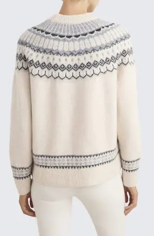 Mango Fair Isle Jacquard Crewneck Sweater