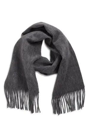 Acne Studios Vinnie Alpaca & Wool Scarf - Grey Melange
