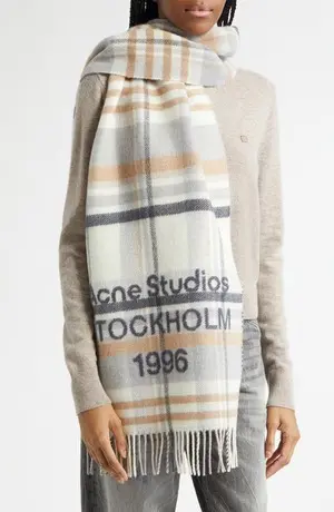 Acne Studios Check 1996 Wool Scarf