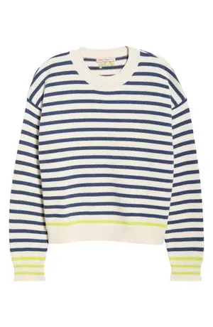 Marine Layer Striped Cotton Rollneck Sweater