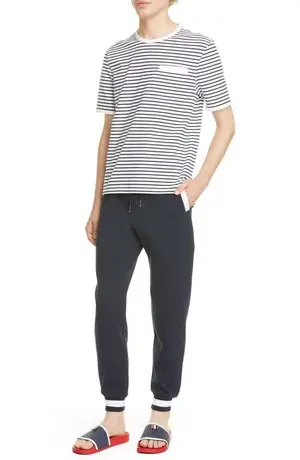 Thom Browne Contrast Pocket Cotton Sweatpants