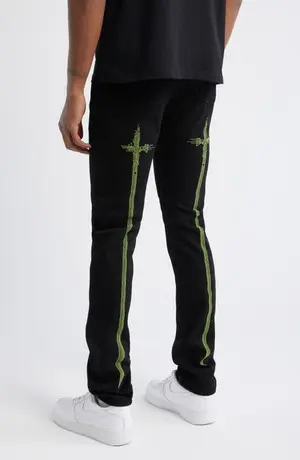 RtA Bryant Digital Cross Skinny Jeans