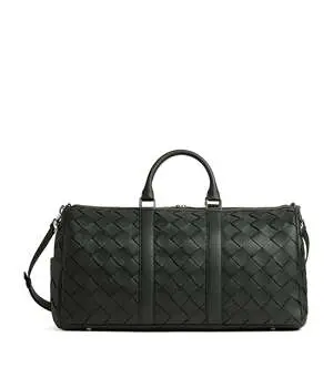 Bottega Veneta Leather Intrecciato Cabin Duffle - Green