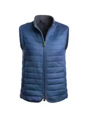 Kiton Reversible Gilet - Blue