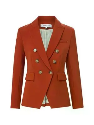 Veronica Beard Miller Dickey Double-breasted Blazer - Red