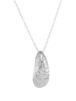 CATHERINE WEITZMAN Small Serenity Shell Necklace - Silver