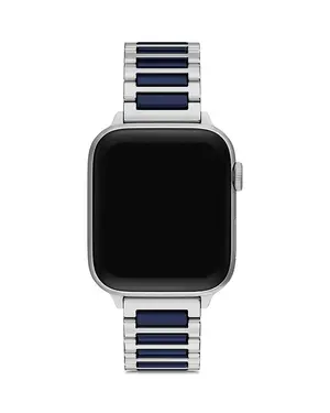 Tory Burch Kira Square Apple Watch Band - Silver/navy