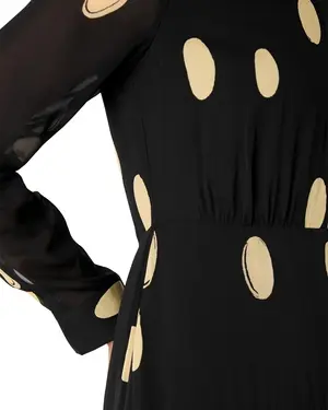 Whistles Abstract Spot Ruffle Dress
