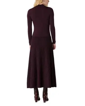 Whistles High Neck Pleat Skirt Dress