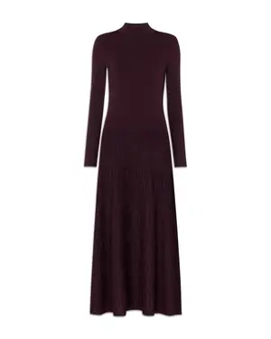 Whistles High Neck Pleat Skirt Dress