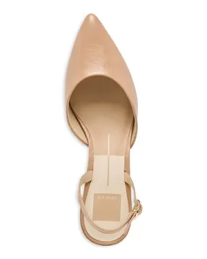 Dolce Vita Carel Slingback Pumps - Light Tan Crinkle