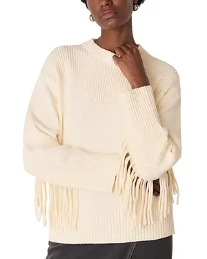 Whistles Fringe Rib Pullover