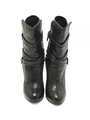 GIANVITO ROSSI Leather Buckled Boots