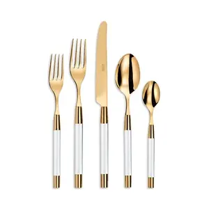 CAPDECO Zoe 5 Piece Gold Place Setting - Crystal
