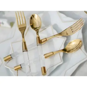 CAPDECO Zoe 5 Piece Gold Place Setting