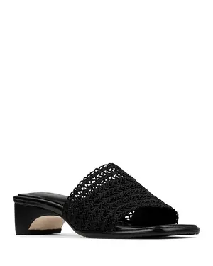 DONALD PLINER Clodie Woven Mules - Black