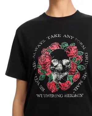 Aqua X Wuthering Heights Rose Skull Tee