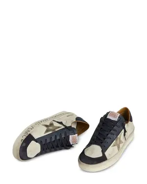 GOLDEN GOOSE Stardan Nabuck Leather Sneakers - White Blue