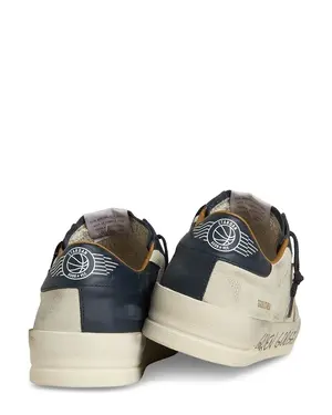 GOLDEN GOOSE Stardan Nabuck Leather Sneakers - White Blue