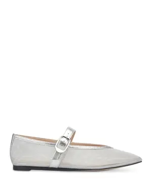 MARC FISHER LTD. Godina Mary Jane Flats - Silver