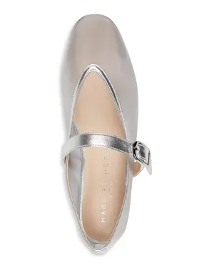 MARC FISHER LTD. Godina Mary Jane Flats - Silver