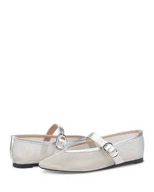 MARC FISHER LTD. Godina Mary Jane Flats - Silver