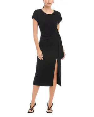 Fifteen Twenty Marisa Side-knot Midi Dress - Black