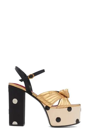 Valentino Garavani Crasher Platform Sandal - Gold