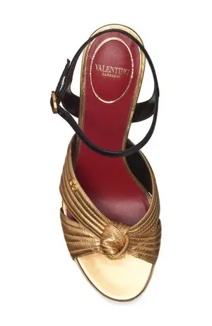 Valentino Garavani Crasher Platform Sandal - Gold