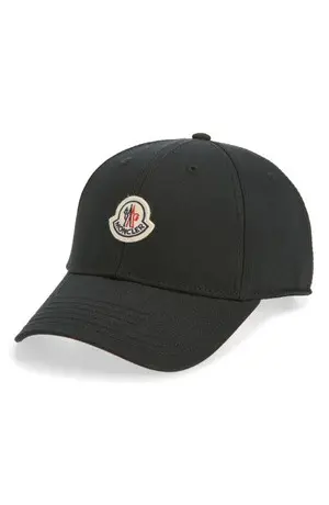 Moncler Archive DNA Cotton Twill Baseball Cap Black