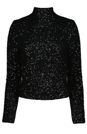 BISHOP + YOUNG Sublime Sequin Funnel Neck Top