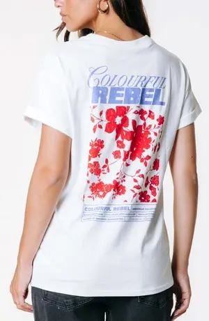 COLOURFUL REBEL Cr Flower Boxy Tee