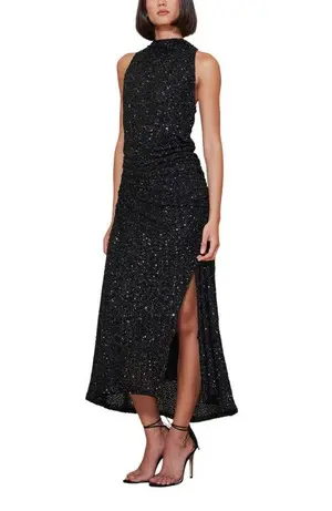 BISHOP + YOUNG Sublime Halter Sequin Midi Dress