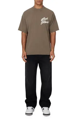 GOOD FOR NOTHING Funk Oversized T-shirt - Brown