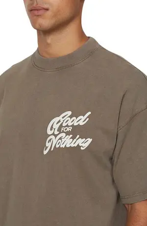 GOOD FOR NOTHING Funk Oversized T-shirt - Brown