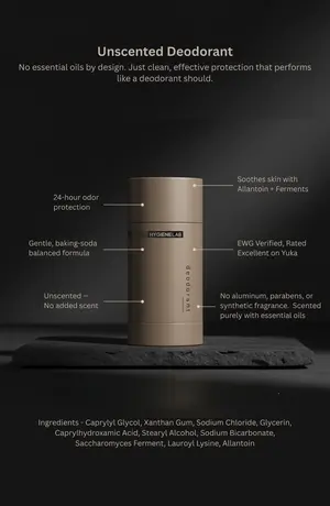 HYGIENELAB Unscented Aluminum-free Deodorant