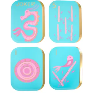 JOLLITY & CO Mahjong Tile Dinner Plates - Assorted Pre-pack