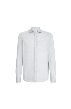 Brunello Cucinelli Spread Collar Shirt - Pearl